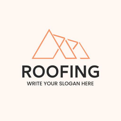 Geometric Roofing Logo Design for a Modern, Clean Look