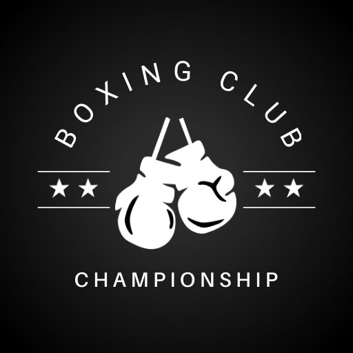 Black and White Boxing Logo Template for a Classic Look