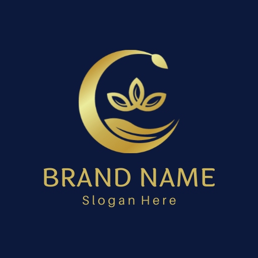 Nature-Inspired Gold Logo Template for Elegant Branding