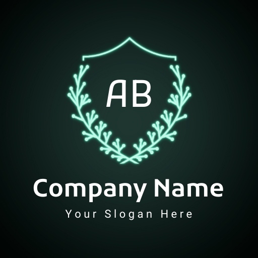 Neon Shield Logo Template for Elegant & Modern Brand Identity